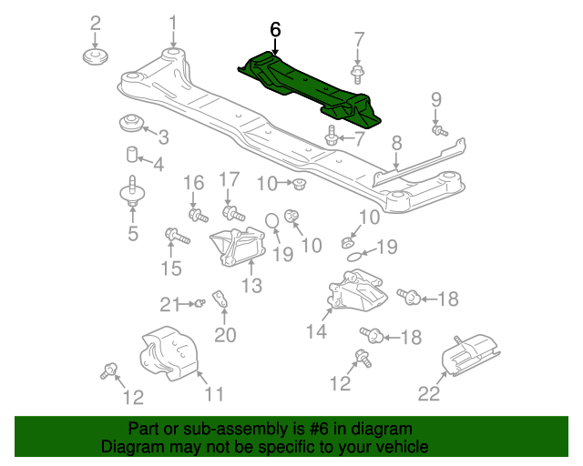 2001-2006 Mitsubishi Montero Rear Mount MR448194 | Auto Parts