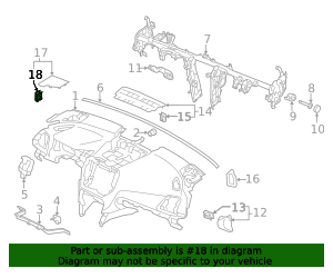 2018-2023 Subaru Instrument Panel Side Cover Clip 909130251 | OEM Parts ...