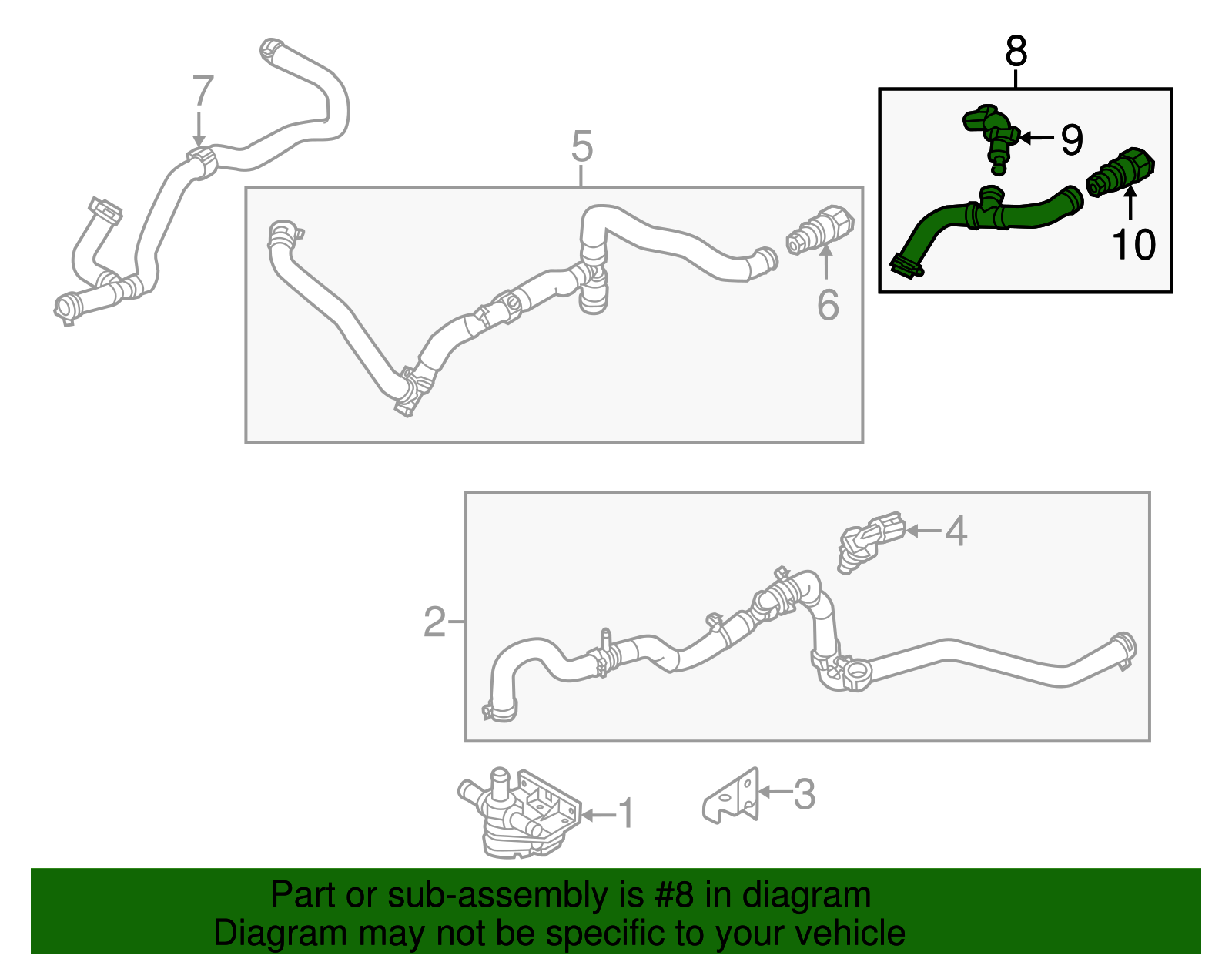 2015-2018 Ford Focus Motorcraft™ HVAC Heater Hose KH-842 | OEM Parts Online