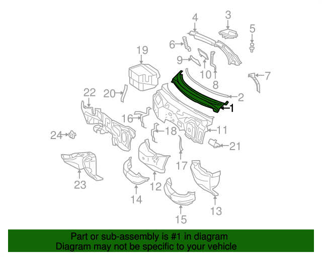 171-626-00-55 - Cowl Panel 2005-2020 Mercedes-Benz | AutoNationParts.com