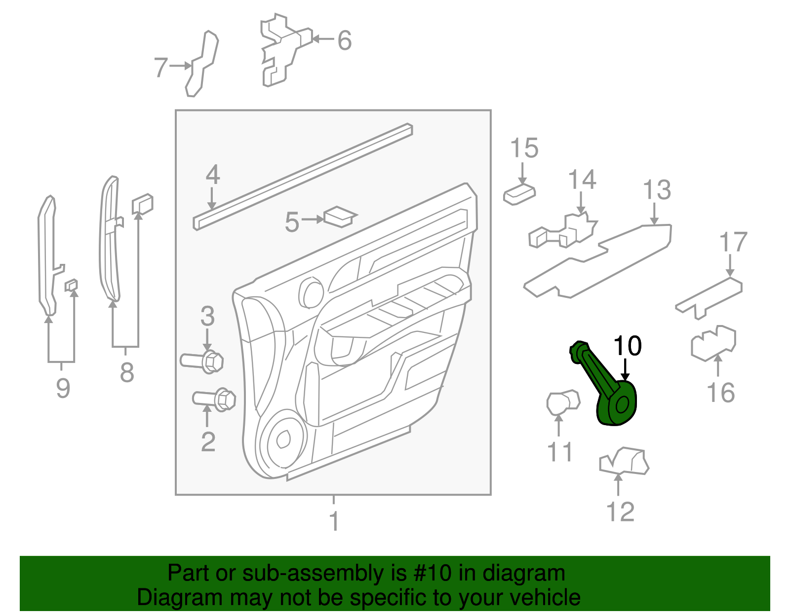 72925-3W0-A01 - Grip Handle | Genuine Honda Parts