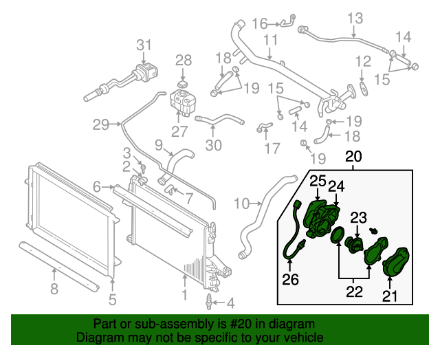 1999-2005 Volvo Thermostat Unit 8636779 | OEM Parts Online