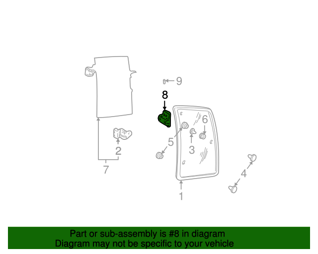 1995-2000 GM Body Side Vent Window Latch 15954262 GM | GMPartsDirect.com