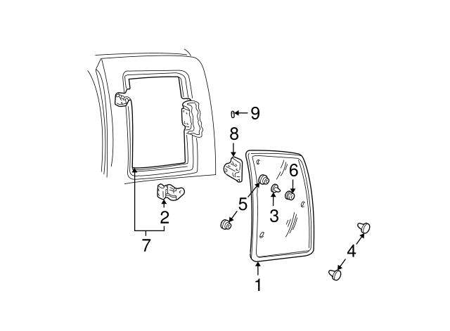 1995-2000 GM Body Side Vent Window Latch 15954262 GM | GMPartsDirect.com