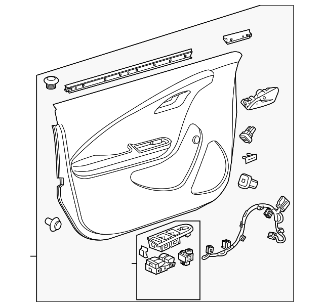 2012-2013 Chevrolet Volt Door Trim Panel 22911513 | GMPartsDirect.com