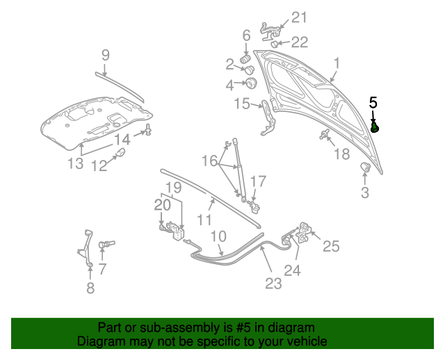 8E0-823-429 - Hood Buffer 2002-2005 Audi | Audi OEM Parts