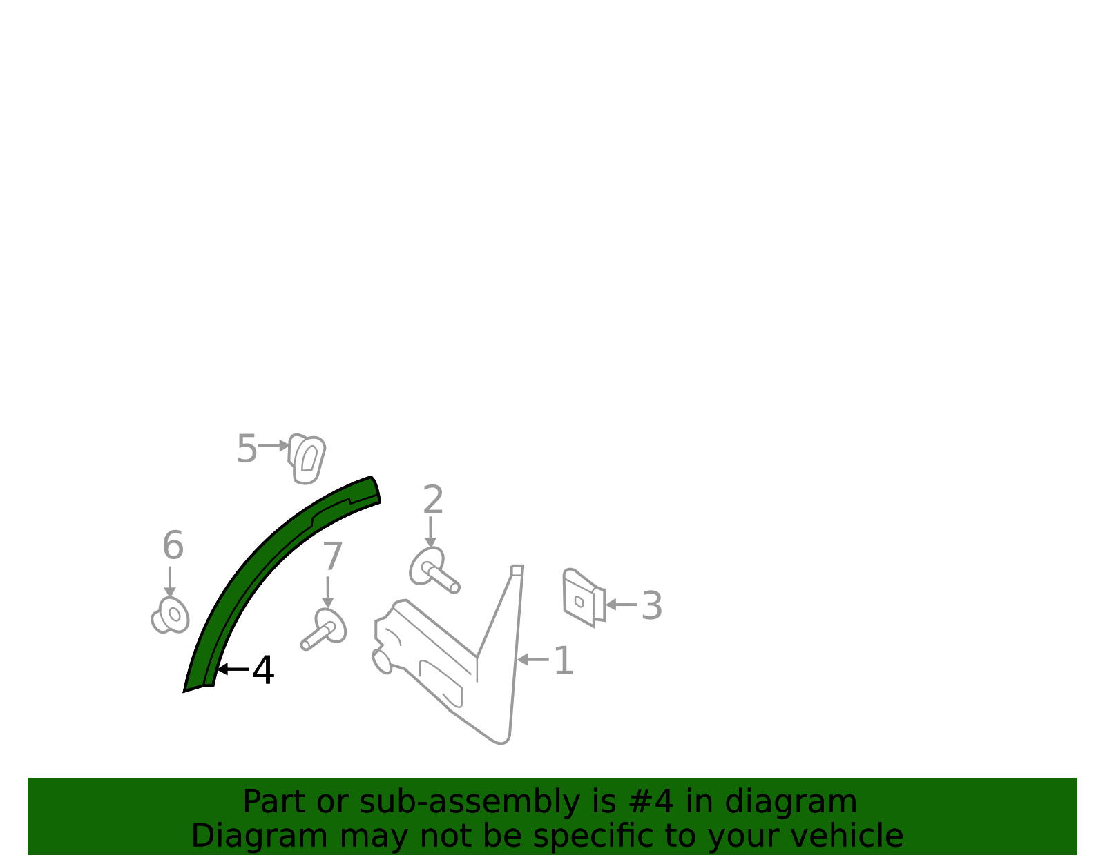2019-2020 Nissan Pathfinder Wheel Opening Molding 93828-1A40A | OEM ...