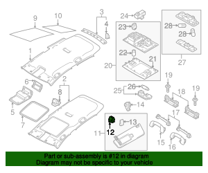 2015-2025 Volkswagen Sun-Visor Clamp 5G0-867-633 | OEM Parts Online