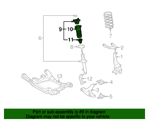2008-2011 Lexus Suspension Strut Mount 48680-30400 | AutoNationParts.com