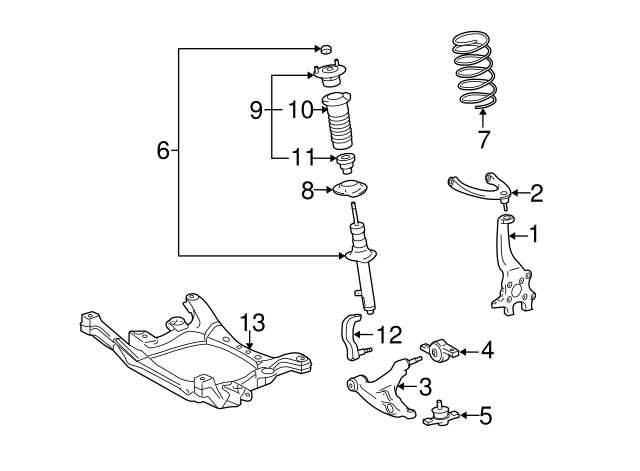 48680-30400 - Suspension Strut Mount 2008-2011 Lexus | AutoNationParts.com