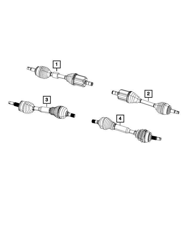 2014-2018 Jeep Cherokee Axle Assembly - Passenger Side (RH) 68265870AF ...