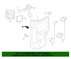 Genuine OEM Ford Part - Tail Lamp Assembly Grommet W717970-S300 ...