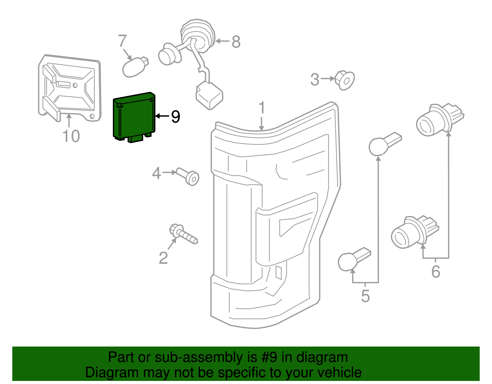 Genuine OEM Ford Part - Blind Spot Radar NC3Z-14C689-A | Genuine OEM ...