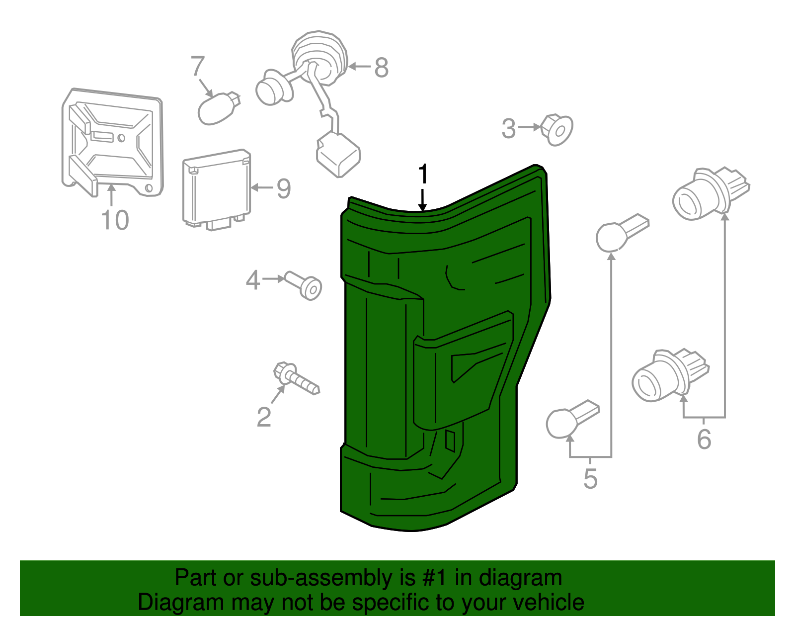 2020-2022 Ford Tail Lamp LC3Z-13404-D | OEM Parts Online