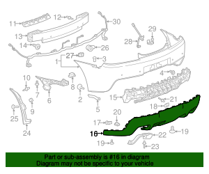 2014-2015 Chevrolet Camaro Rear Lower Bumper Cover 22829478 GM ...