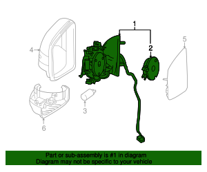 Mirror Base - Right 164-810-98-19-8474 | Mercedes-Benz Parts