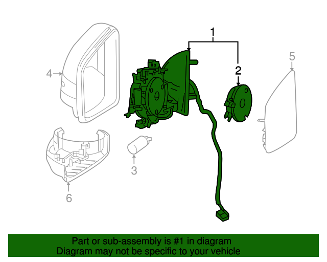 Mirror Base - Right 164-810-98-19-8474 | Mercedes-Benz Parts