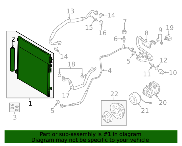 2015-2021 Dodge Condenser Assembly 68272794AA | TascaParts.com