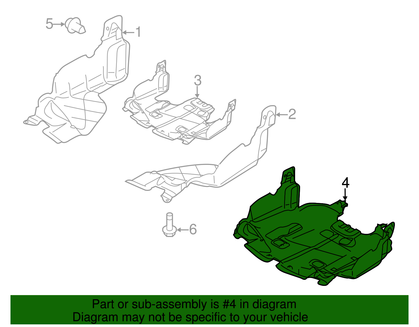 2008-2021 Subaru Splash Shield 56410AG005 | Subaru Parts Store