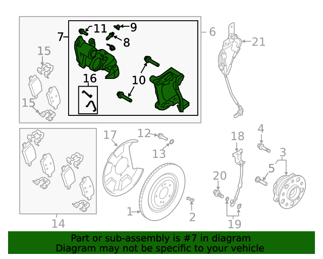2020-2022 Genesis G90 Caliper Kit Rear Brake Left-hand 58310-D2A71 ...