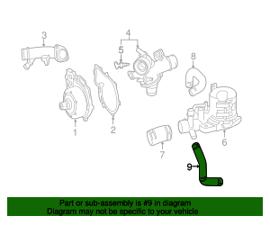 2014-2021 Mercedes-Benz Lower Hose 906-501-14-82-64 | MB OEM Parts