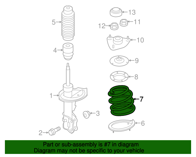 2011-2013 Hyundai Coil Spring 54630-3X350--DS | OEM Parts Online