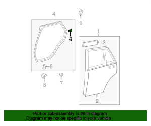 2004-2009 Lexus Door Seal Clip 67867-48010 | AutoNation Parts