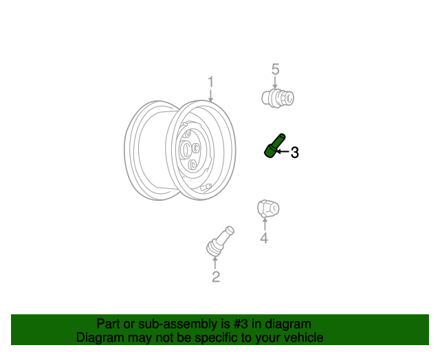1988-2004 GM Tire Valve Stem Extension 09417745 GM | GMPartsDirect.com