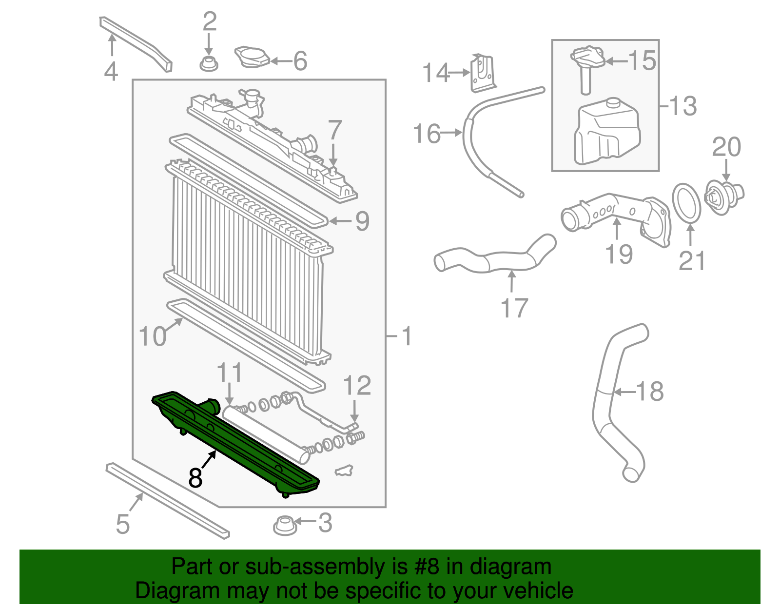 16460-AD020 - High-Quality Radiator Outlet Tank for 2007-2011 Toyota ...