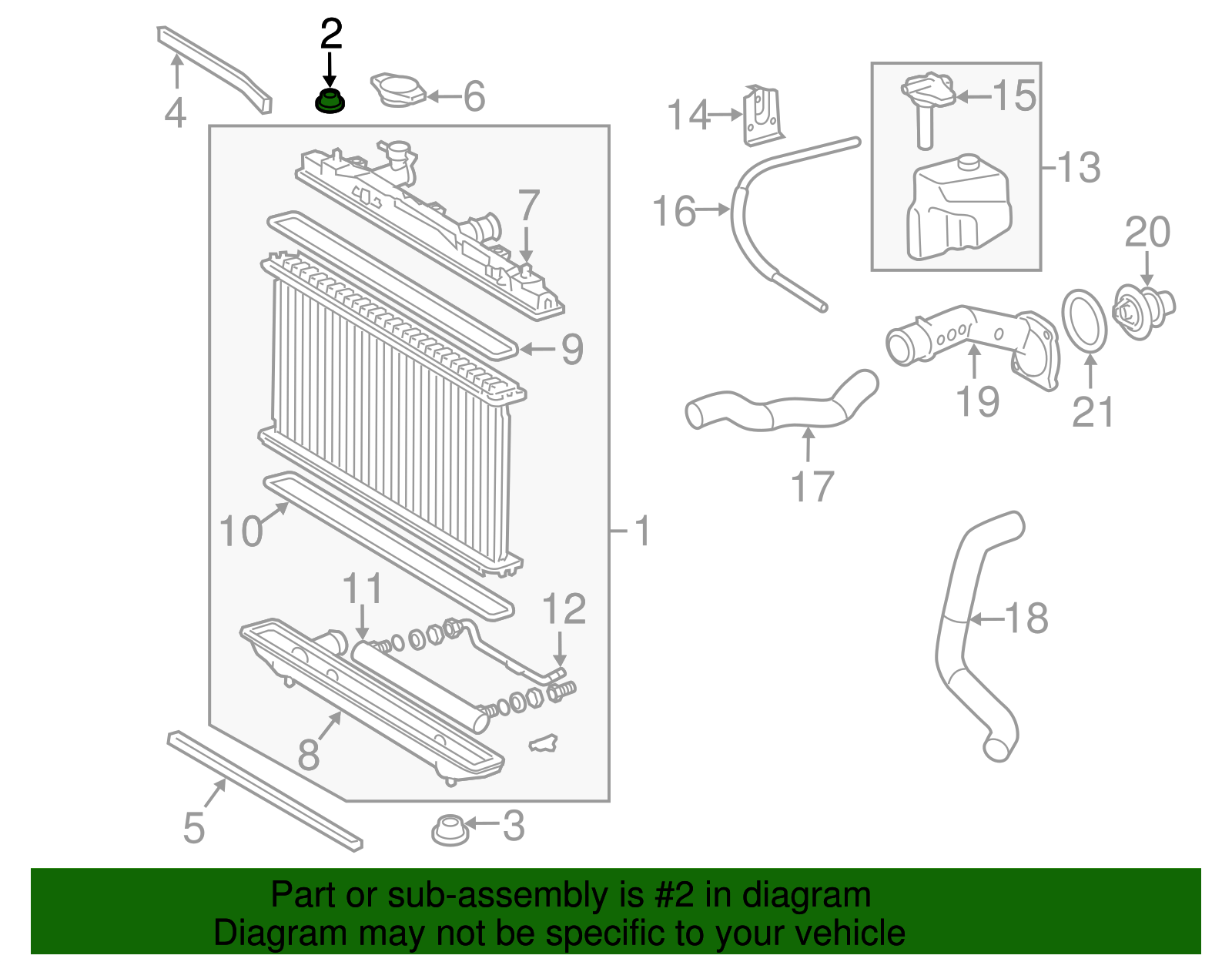 2006-2013 Toyota Radiator Assembly Upper Insulator 16523-20020 | Toyota ...