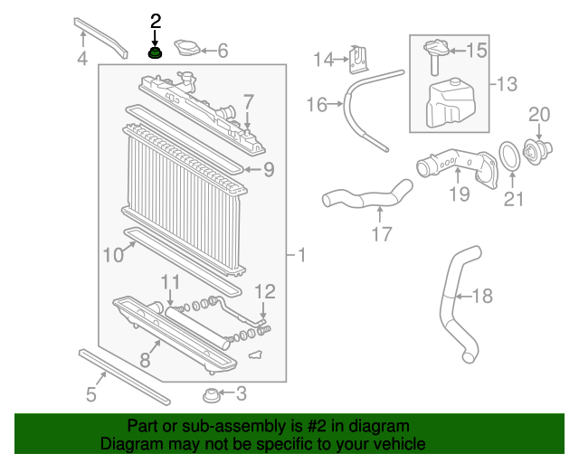 16523-20020 - Radiator Assembly Upper Insulator - 2006-2013 Toyota ...