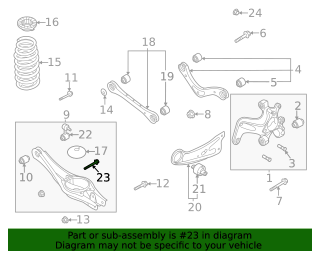 52712-G2100 - Lower Control Arm Bolt - 2019-2022 Kia | Kia Auto Parts