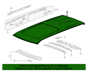 2021-2024 GM Roof Panel 84800595 GM | GMPartsDirect.com