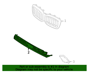 Genuine BMW 51-11-9-451-134 | Center Grille | FREE Shipping on Most ...