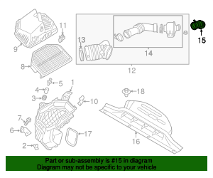 28138-2M600 - Engine Air Intake Hose Adapter 2013-2016 Hyundai Genesis ...
