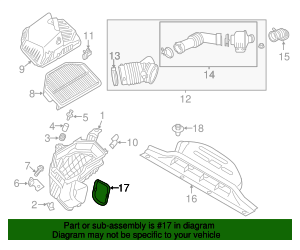 Genuine Air Inlet Duct Seal for 2013-2016 Hyundai Genesis Coupe | Part ...