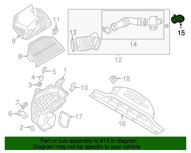 28138-2M600 - Engine Air Intake Hose Adapter 2013-2016 Hyundai Genesis ...