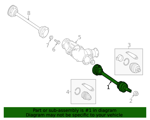 2015-2023 Mercedes-Benz Axle Assembly 9073306002 | MB Parts Center