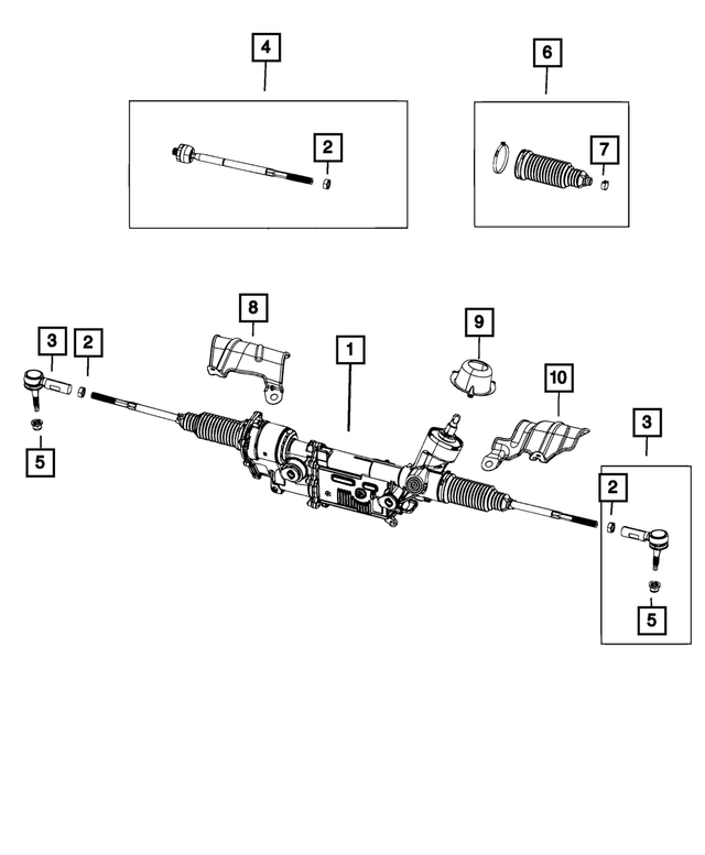 2019 Dodge Challenger Rack And Pinion Gear 68418398AC | Mopar Estores