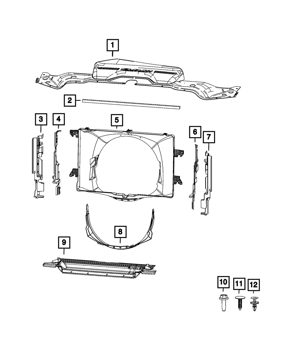 2019-2025 Ram Radiator Lower Seal 68359232AB | Mopar eStore