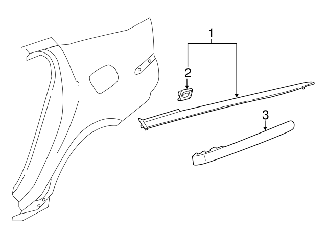 2018-2020 Kia Stinger Trim Molding - Driver's Side (LH) 87850-J5100 ...