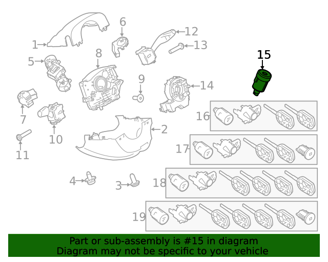 3M5Z-11582-A - Ignition Lock Assembly - 2015-2022 Ford | OEM Parts Quick