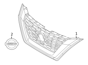 62310-6RR0A - Grille - 2021-2023 Nissan Rogue | Nissan OEM Parts Direct