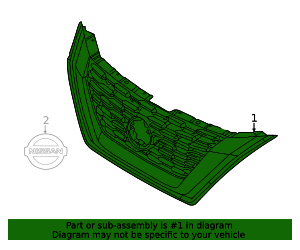 62310-6RA0B - Grille 2021-2023 Nissan Rogue | Nissan Parts ...