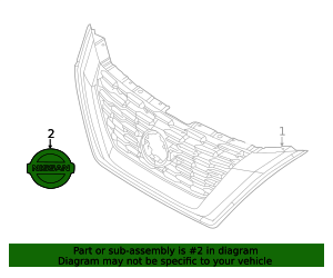 2021-2022 Nissan Rogue Emblem 62890-6RA0A | Parts for Nissans