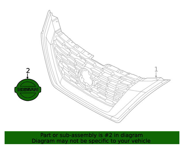 2021-2022 Nissan Rogue Emblem 62890-6RA0A | Parts for Nissans