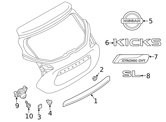 2020-2024 Nissan Kicks Rear Camera 28442-5RA3C | Temecula Nissan Parts