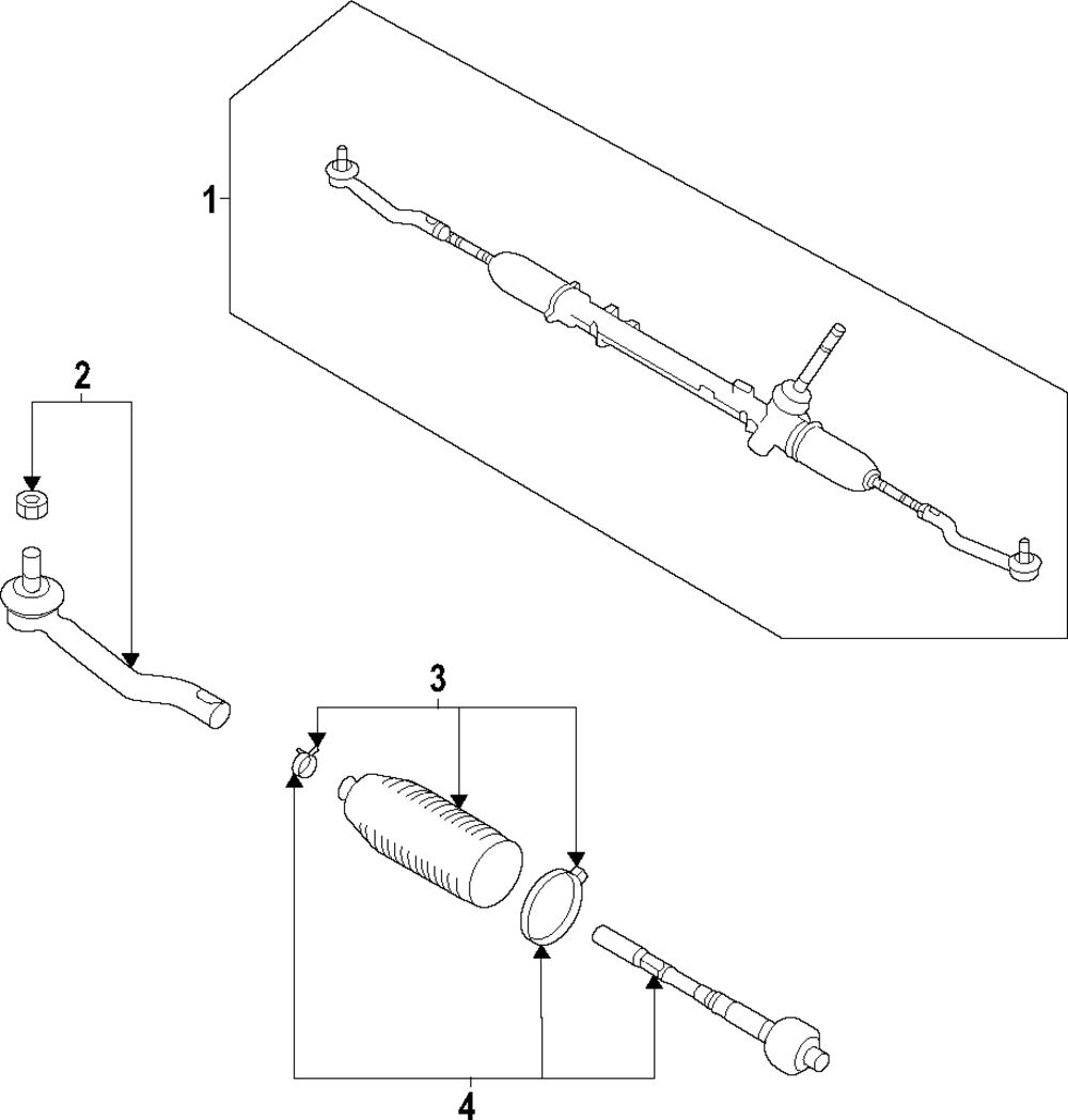 2017-2023 Nissan Rack And Pinion Assembly 48010-4BA0B | My Nissan Part