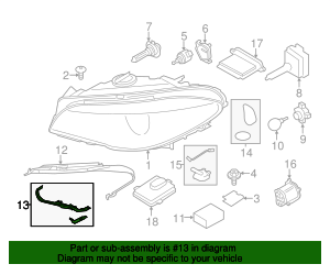 2011-2013 BMW Headlight Bracket 63-11-7-271-897 | AutoNationParts.com