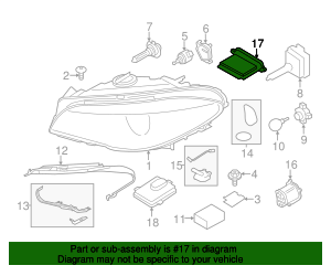 63117304906 - 2011-2016 BMW Headlight Ballast Module Hal 631210 (63-11 ...